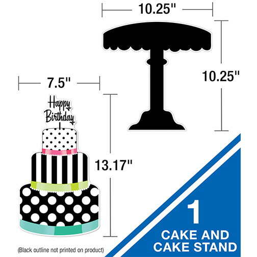 Black, White & Stylish Brights Happy Birthday Bulletin Board Set ...